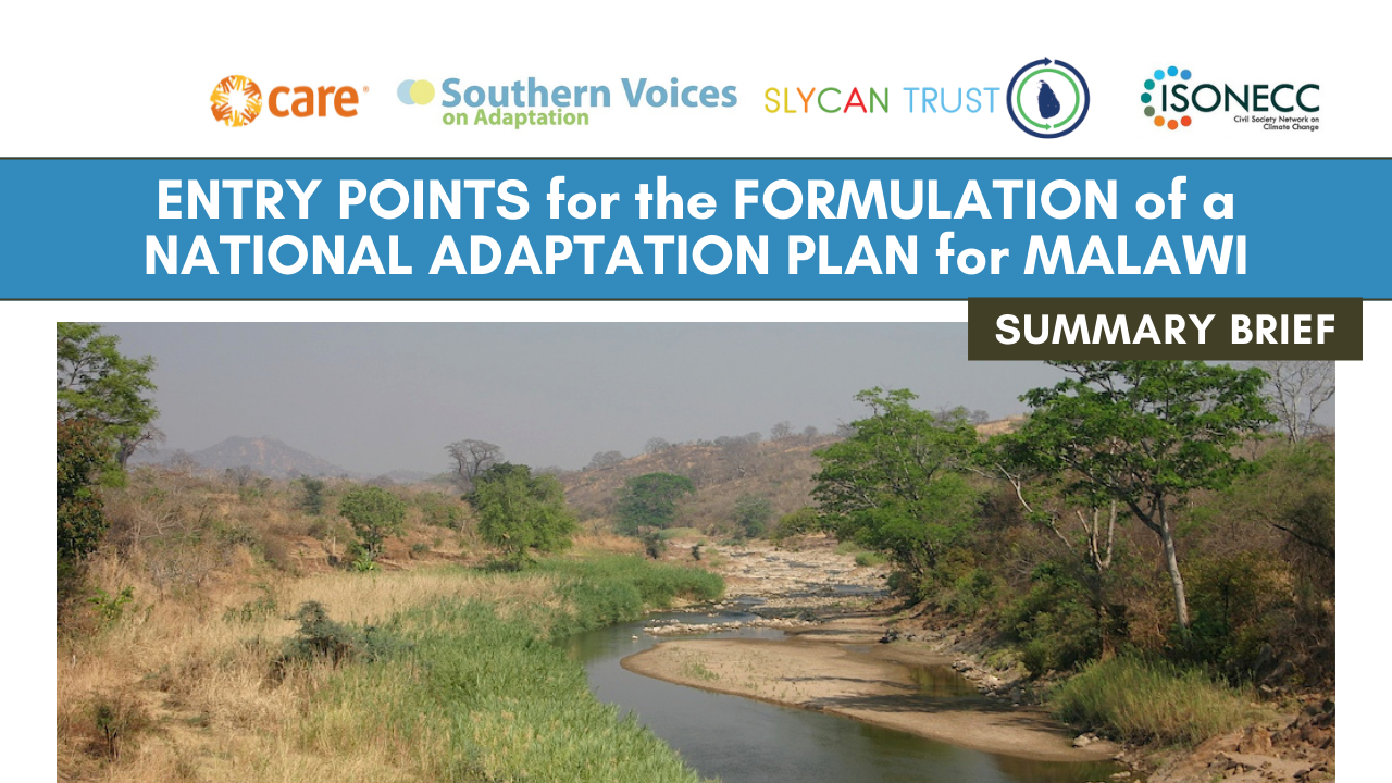 Summary Brief: Entry Points for the Formulation of a National Adaptation Plan in Malawi ...